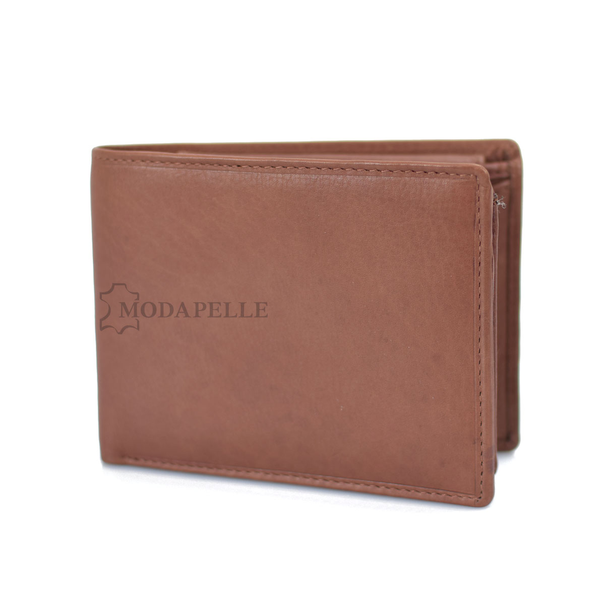 Men’s leather wallet in tan colour - Modapelle